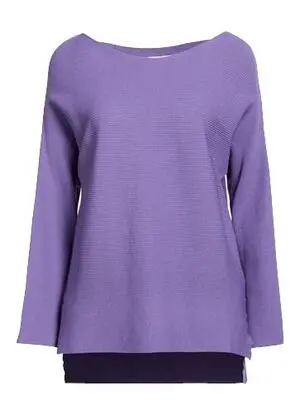Liviana Conti Knitted Lightweight Sweater - Purple