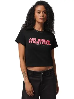 JORDAN Flight Cropped T-shirt - Black
