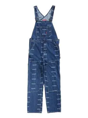 Supreme Logo Denim Overalls - Blue