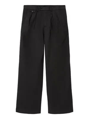 ALLSAINTS Conway Wide Leg Pleated Trousers - Tanner Black