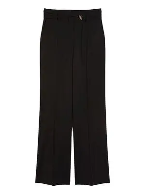 Sportmax Flared Wool Trousers - Black