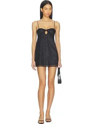 For Love & Lemons Glitter Slip Dress - Black