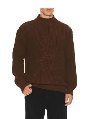 Barbour Gearstone Textured Knit Sweater Umber