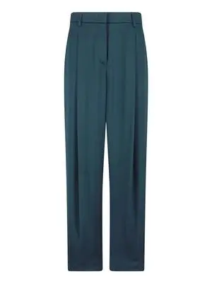 Giorgio Armani Tailored Silk Trousers - Green