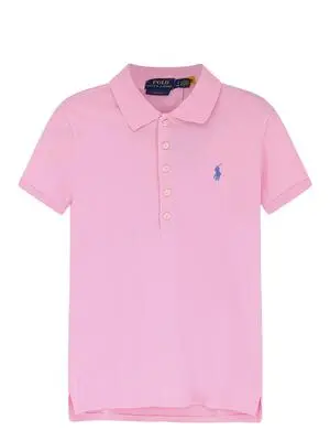 Polo Ralph Lauren Cotton Blend Polo With Embroidered Logo - Pink