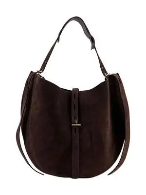 MINOBOSSI Suede Crossbody Bag - Brown