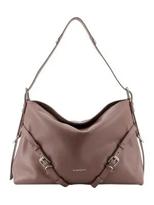 Givenchy Voyou Medium Leather Crossbody Bag - Beige