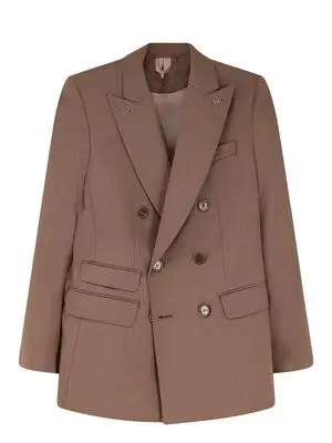 Max Mara Virgin Wool Cupola Blazer - Brown