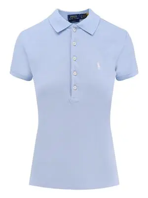 Polo Ralph Lauren Cotton Blend Polo With Logo - Blue