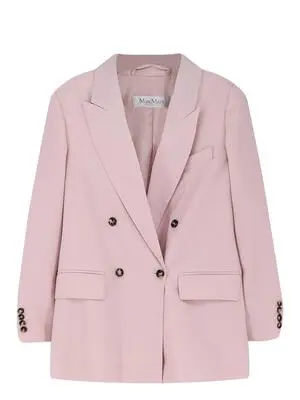 Max Mara Wool, Mohair And Silk Blend Ombrosa Blazer - Pink