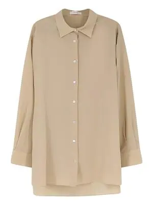 THE ROW Luka Silk Shirt - Beige