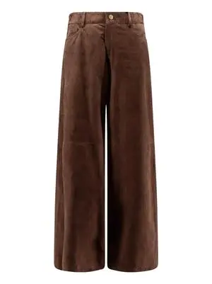 Max Mara Suede Trousers - Brown