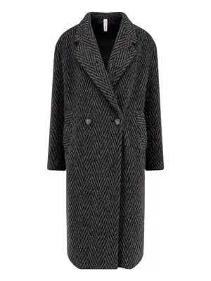 HEVO Santa Cesarea Wool-blend Coat - Grey