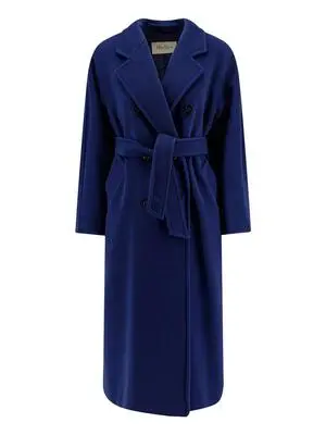Max Mara Madame Virgin Wool And Cashmere Coat - Blue