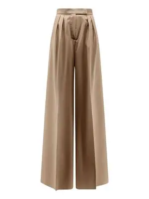 Max Mara Virgin Wool Quorum Trousers - Beige