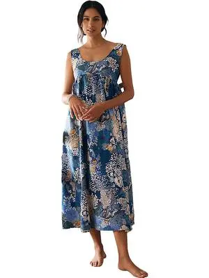 LYREBIRD Midi Apron Dress - Blue