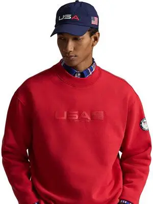 Ralph Lauren Team Usa Fleece Mockneck - Rl 2000 Red