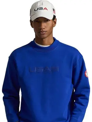 Ralph Lauren Team Usa Fleece Mockneck - Sapphire Star
