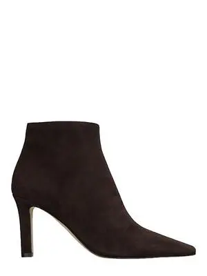 THE ROW Carla 80 Suede Boots - Dark Brown