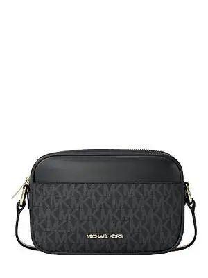 Michael Kors Small Signature Logo Camera Crossbody Bag - Black