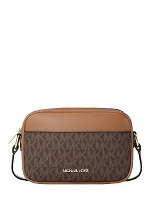 Michael Kors Small Signature Logo Camera Crossbody Bag - Brown