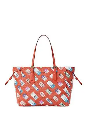 Michael Kors Voyager Large Printed Tote Bag - Red