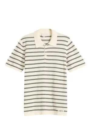 A.p.c. Polo Shirt - Ecru/black