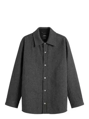A.p.c. Snap Button Overshirt - Heathered Anthracite