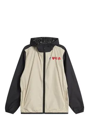 Play Comme Des Garcon X K-way Jacket - Beige/black