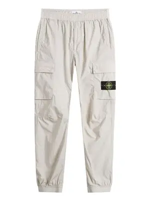 Stone Island Tela Paracadute Cargo Trousers Pearl Grey