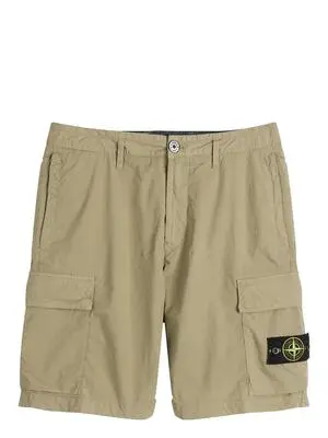 Stone Island Tela Paracadute Cargo Shorts - Military Green