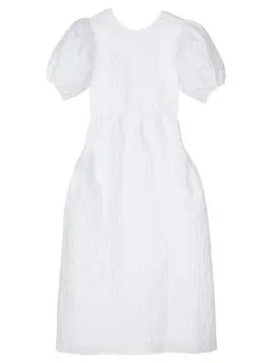 Cecilie Bahnsen Catrine Margueritte Cloqué Dress - White
