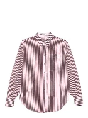 Brunello Cucinelli Striped-pattern Patch-pocket Shirt - White
