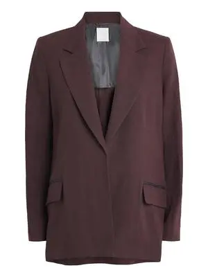 Eleventy Linen Blazer - Burgundy