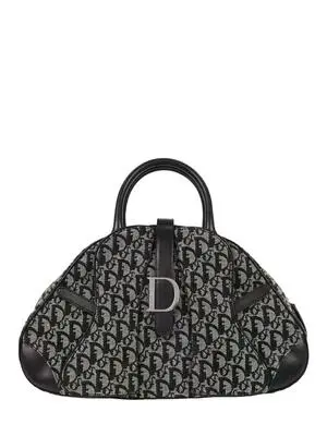 Dior 2002 Trotter Saddle Tote - Black