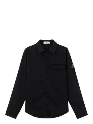 Stone Island Zip Pocket Shirt - Black