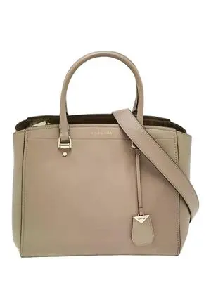 Michael Kors Large Benning Leather Tote Bag - Neutrals