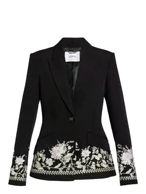 Erdem Embroidered Blazer - Black