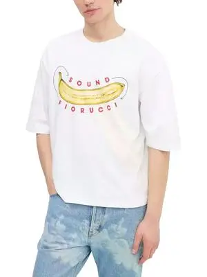 Fiorucci Banana-print T-shirt - White