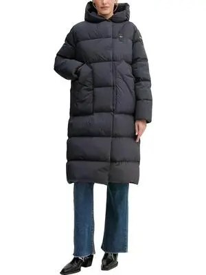 BLAUER. Hooded Padded Coat - Blue