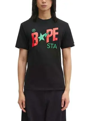 A BATHING APE Star-print T-shirt - Black