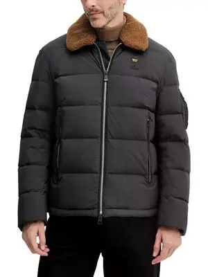 BLAUER. Teddy-collar Padded Jacket - Black
