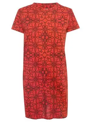 Hermès Cordelières-motif Midi Dress - Red