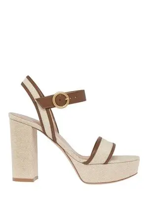 GIANVITO ROSSI Milos Platform Sandals - Brown - Calf