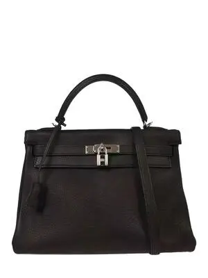 Hermès Kelly 32 Leather Tote Bag - Black