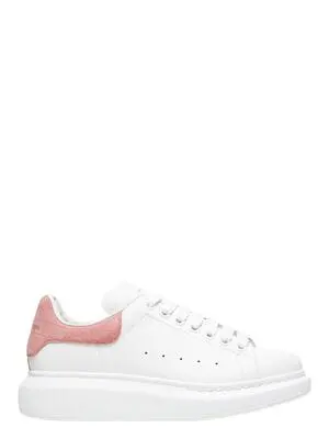 Alexander McQueen Oversized Embossed Suede Croco - White/rose