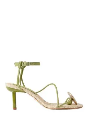 Christopher Esber Doma Embellished Suede Sandals - Green