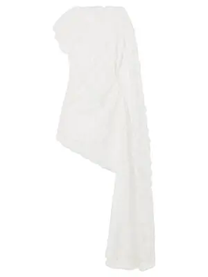 Christopher Esber Floating Backless Draped Lace Mini Dress - White