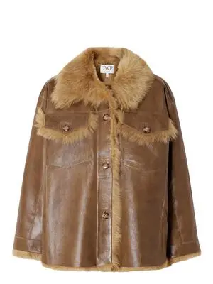 TWP Aspen Reversible Shearling Jacket - Brown