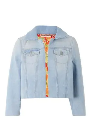 Acne Studios Cropped Denim Jacket - Blue
